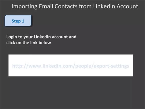 Import Your Contacts From Linkedin In 3 Steps Ppt