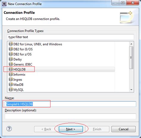 Configure Hsqldb Datasource Using Data Source Explorer