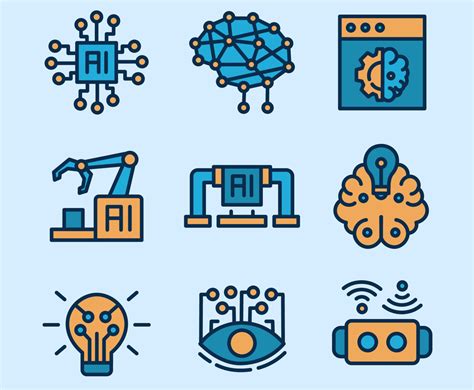 Artificial Intelligence Icons And Symbols Vector Art And Graphics