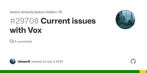 Current Issues With Vox · Issue 29708 · Space Wizards Space Station 14 · Github