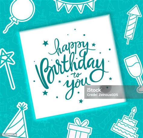 생일 축하 텍스트 벡터 템플릿 디자인입니다 생일 글자 글꼴 및 서예 기념일에 대한 스톡 벡터 아트 및 기타 이미지 기념일