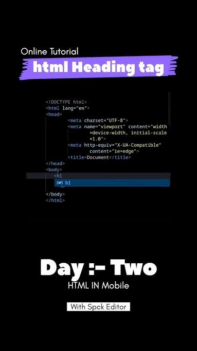 Html Heading Tag Html Css Tutorial For Beginners Html Css Full Course Coding Html Css