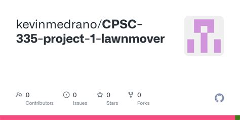 GitHub Kevinmedrano CPSC Project Lawnmover