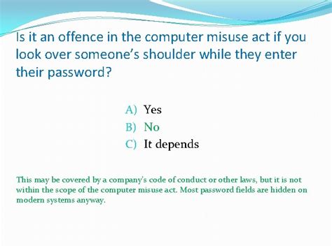 Computer Misuse Act Introduction The Computer Misuse