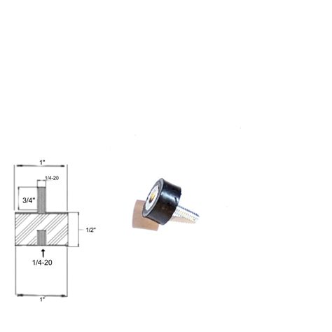 Rubber Vibration Isolator Mount 1 Dia X 12 Thk 14 20 X 34 Long