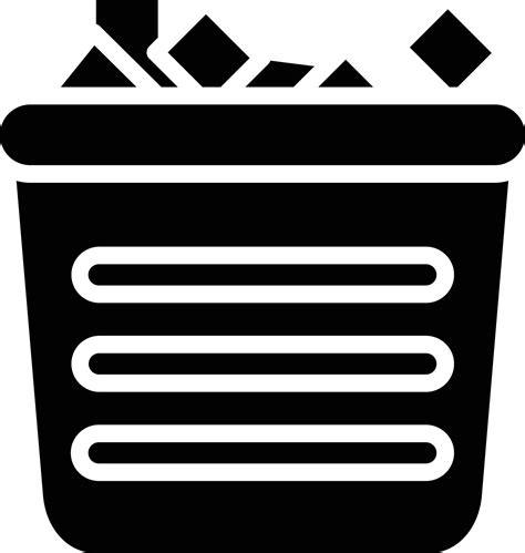 Ice Bucket Vector Icon Style 22288990 Vector Art At Vecteezy