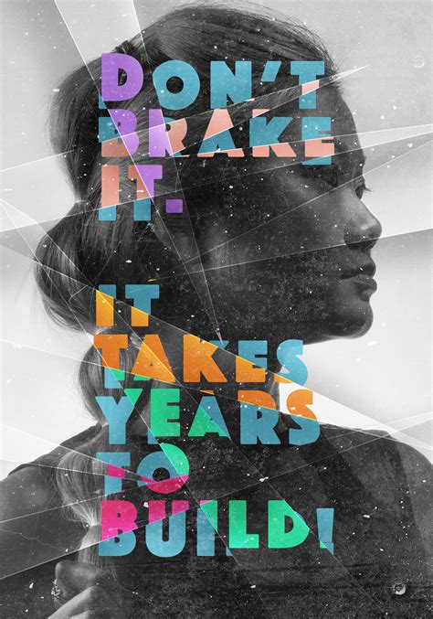 Sliced Text Effect Poster Template GraphicsFuel