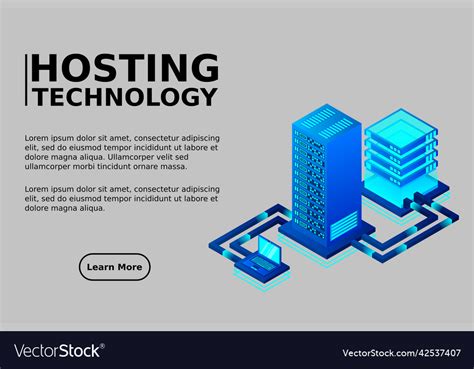Transfer Of User Data To The Server Hosting Vector Image