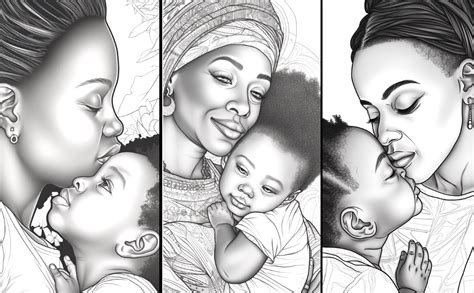 Mother And Son Coloring Book Mothers Day Honor The Strength And Love