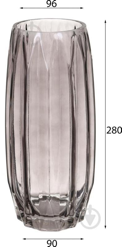 ᐉ Ваза стеклянная Valley 28 см серая прозрачная Jy 23dfx703a • Купить в Киеве Украине • Лучшая