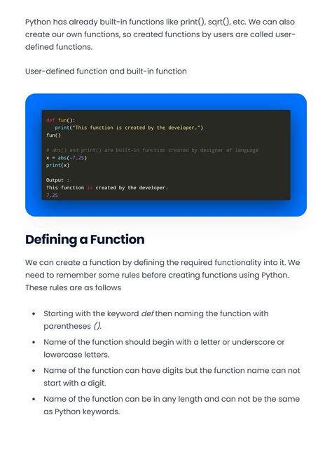 Functions And Arguments In Python Pdf