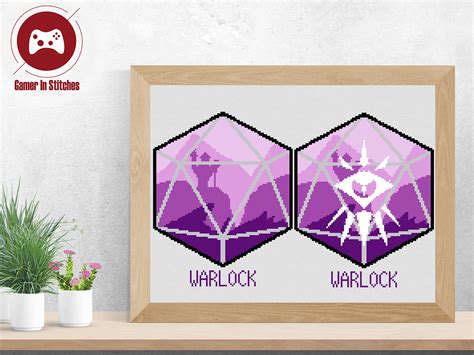 Warlock Dnd Class Symbol Dungeons And Dragons Cross Stitch Etsy