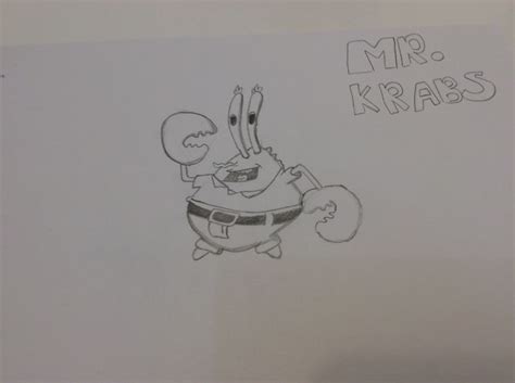 How To Draw Mr Krabs From SpongeBob SquarePants Steps