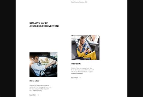 UBER WebSite Concept On Behance