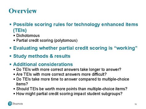 Partial Credit Scoring For Technology Enhanced Items Ccsso