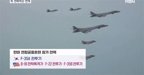 미 B 1b 전략폭격기 한반도 전개북 초강력 대응 엄포