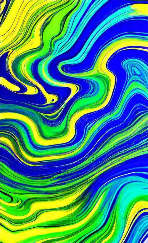 Light Blue Green Background With Bent Lines Colorful Illustration In