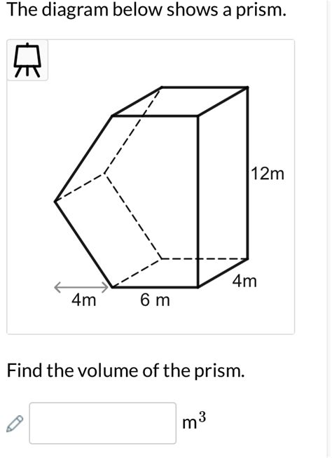 Solved The Diagram Below Shows A Prism Beginarrayr 75endarray Find