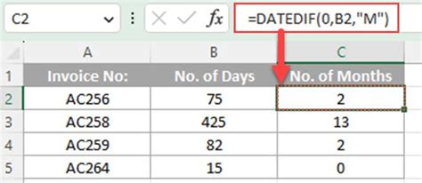 Convert Days To Months In Excel Easy Formula