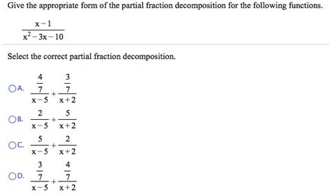 solved expand the quotient by partial fractions x 1 xt