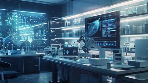 A Modern Medical Laboratory Featuring Advanced Technology Including An Aipowered Diagnostic