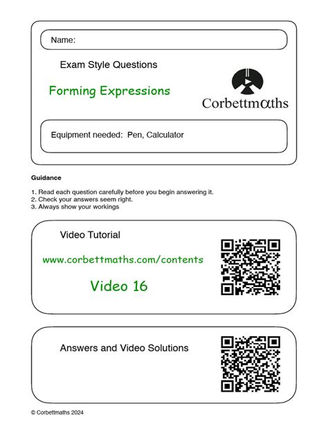 Forming Expressions Pdf