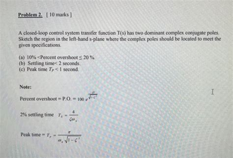 Solved Problem 2 10 Marks A Closed Loop Control System