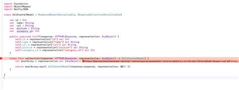 Json Responsecollectionserializable In Swift 3 Stack Overflow