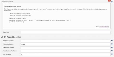 Cucumber Reports Jenkins Plugin