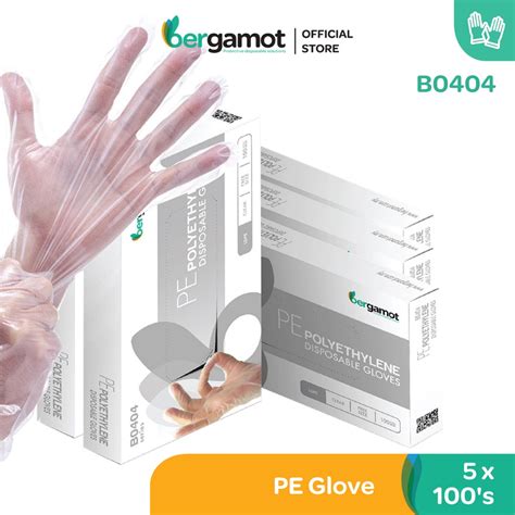 Bundle Of 5 Bergamot Polyethylene Pe Plastic Gloves Fandb Glove