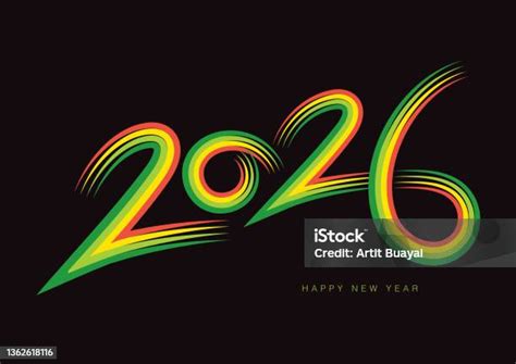 2026 년 새해 축하 타이포그래피 텍스트 2026 글꼴 텍스트 문자 2026 휴일 캘린더 2026 표지 템플릿 인사말 레터링을위한 창조적 인 디자인 캘리그래픽 번호