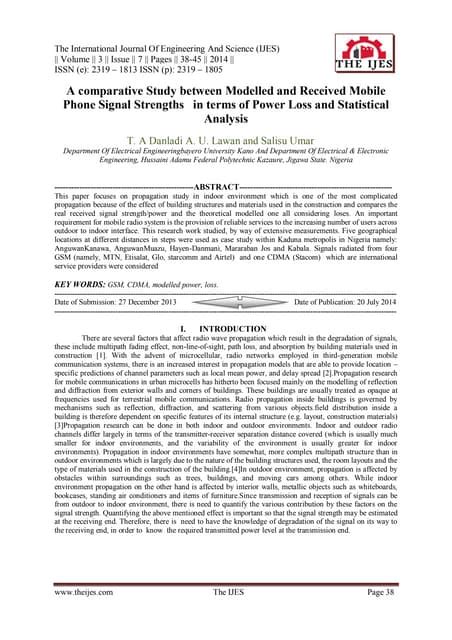 Indoor Propagation Model Ipm Pptx Computer Networking Computing