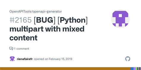 Bug Python Multipart With Mixed Content · Issue 2165 · Openapitoolsopenapi Generator · Github