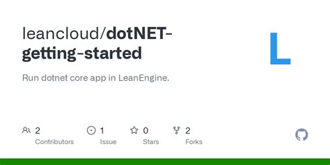 Github Leanclouddotnet Getting Started Run Dotnet Core App In