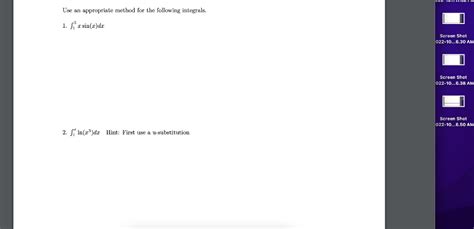 Solved Use An Appropriate Method For The Following Chegg Com