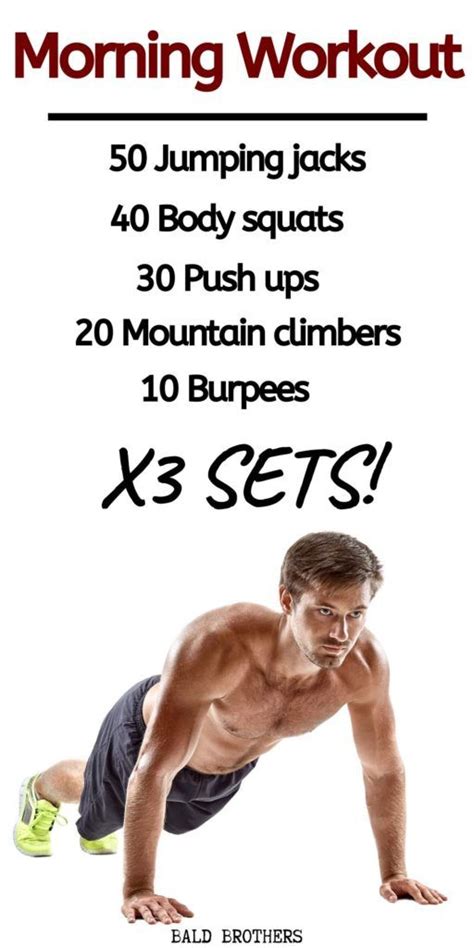 Best Morning Workouts For Men The Bald Brothers Good Mornings Exercise Workout Routine For