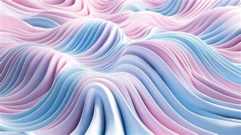 Abstract Waves Of Pastel Colors Create A Serene And Dynamic Visual Experience Stock Illustration