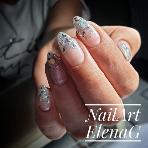 Дизайн с блёстками Блестки Френч Декоративный френч Nail Art Nails Beauty