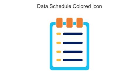 data schedule colored icon in powerpoint pptx png and editable eps