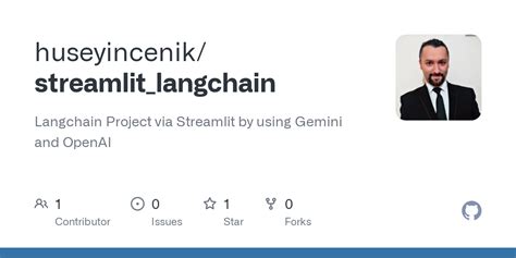 Github Huseyincenikstreamlitlangchain Langchain Project Via Streamlit By Using Gemini And