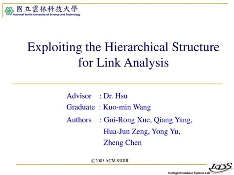 ppt exploiting the hierarchical structure for link analysis