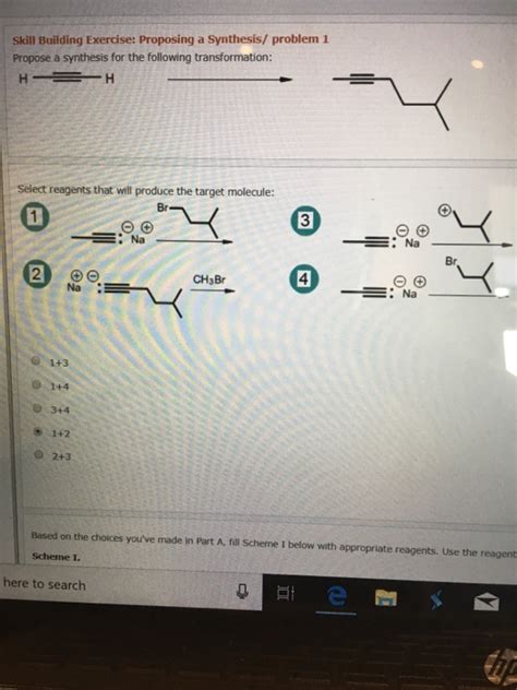 Solved Skill Building Exercise Proposing A Synthesis