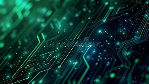 Abstract Circuit Line On Background Futuristic Technology Background Stock Illustration