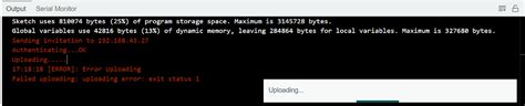 Uploading Code To Esp32 Using ArduinoOTA Library 3rd Party Boards