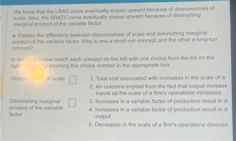 Solved We Know That The Lrac Curve Eventually Slopes Upward