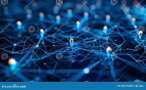 Digital Network Connected People Icons Representing Global Communication Stock Illustration