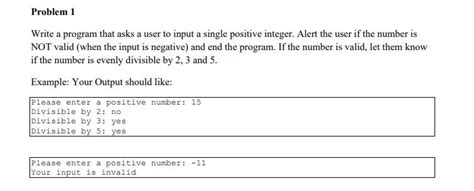 Solved Problem 1 Write A Program That Asks A User To Input A