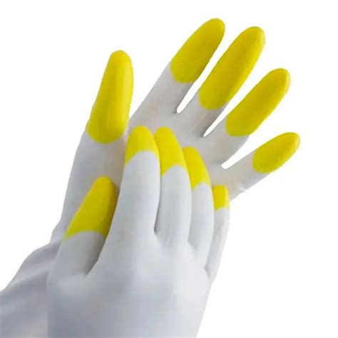 Kit 100 Luva De Látex Antialérgica Household Silk Touch Super Safety