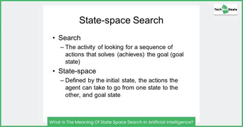 State Space Search In Artificial Intelligence Defining Solving Problems