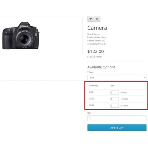 OpenCart Options With Quantities OpenCart Options With Quantities